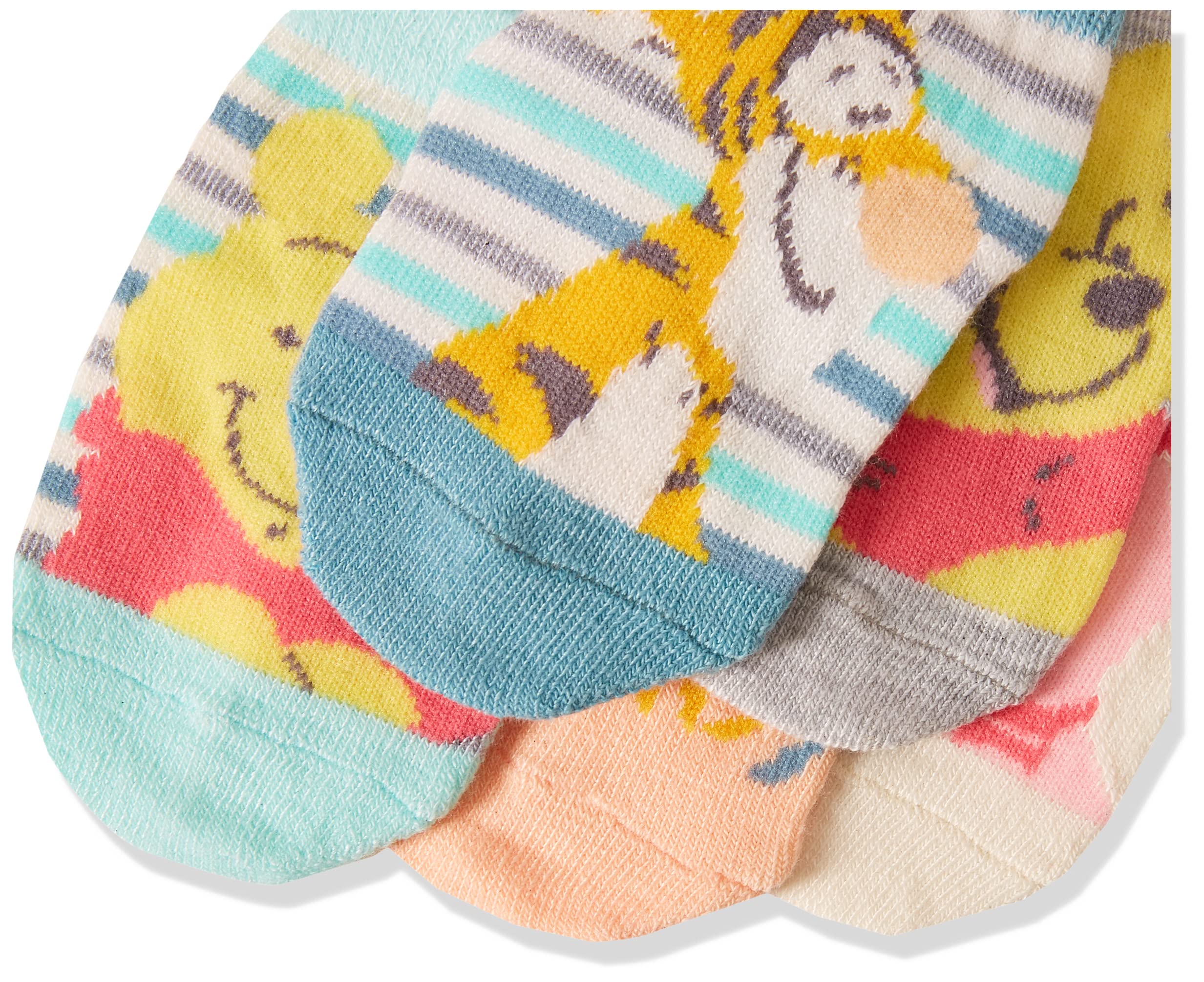 WINNIE THE POOH unisex baby Winnie the Pooh 5 Pack Shorty Socks, Assorted Blue, 12-24 Months US