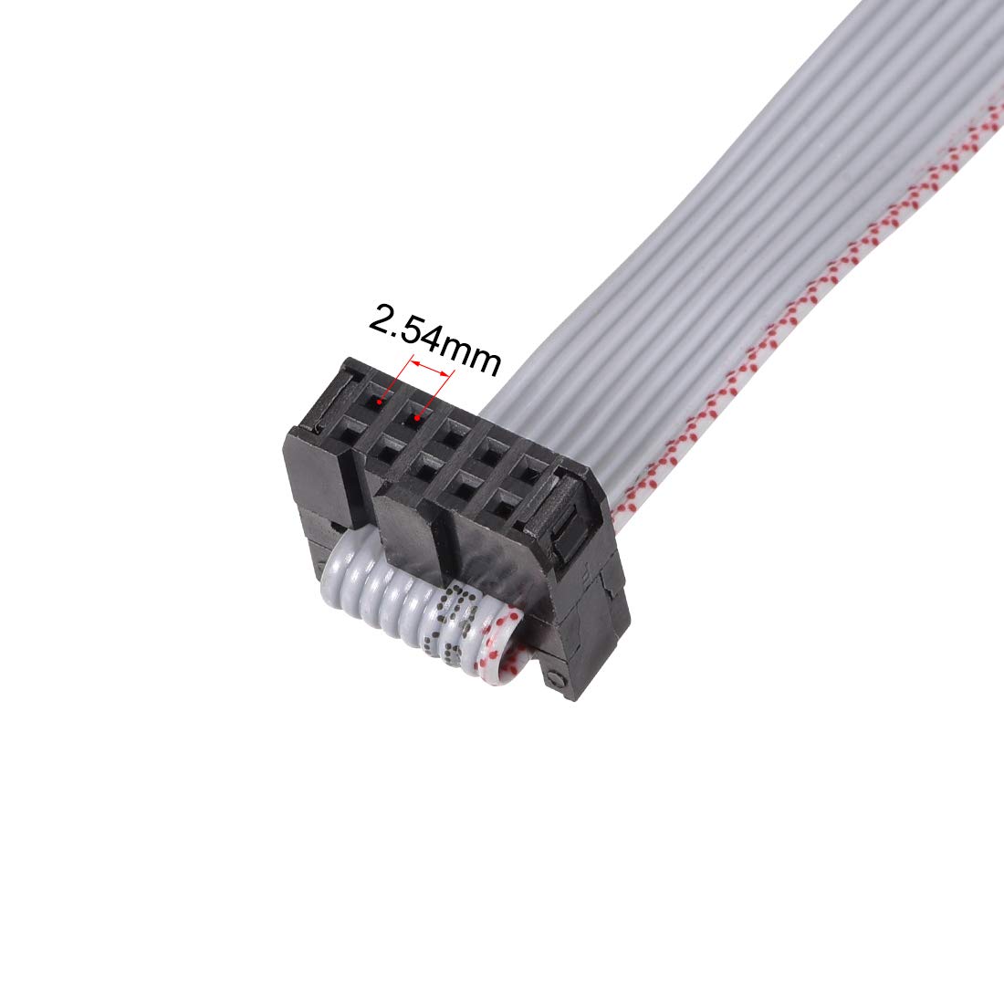 uxcell IDC Wire Flat Ribbon Cable DB9 Female to FC-10 Female Connector 2.54mm Pitch 20cm Length, 2pcs