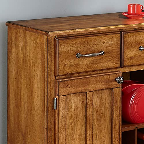 Buffet of Buffets Cottage Oak with Wood Top by Home Styles, Large Server with Cottage Oak Wood Top