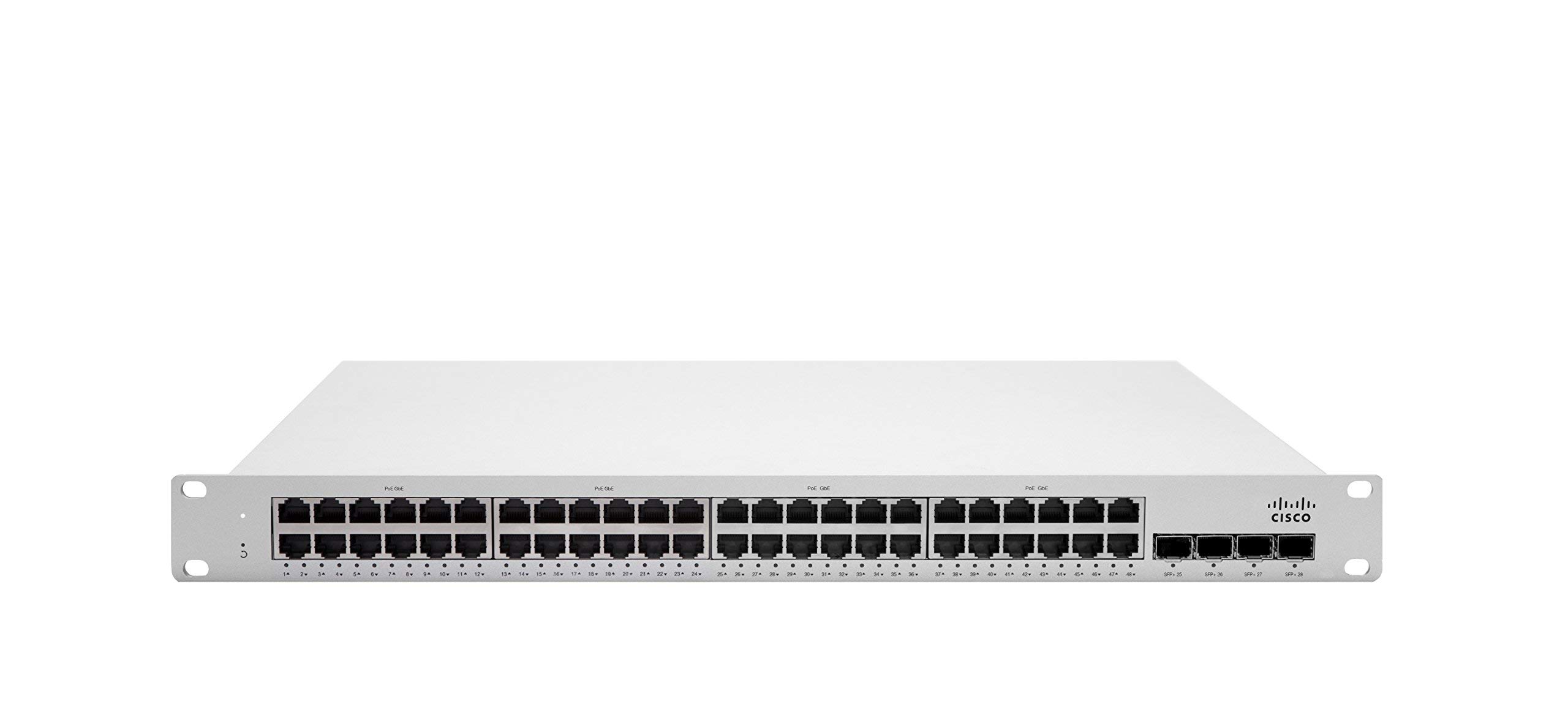 Meraki MS225-48LP-HW Cloud-Managed Stackable Switch 370W POE+ Gigabit 48 Port with 10G SFP+
