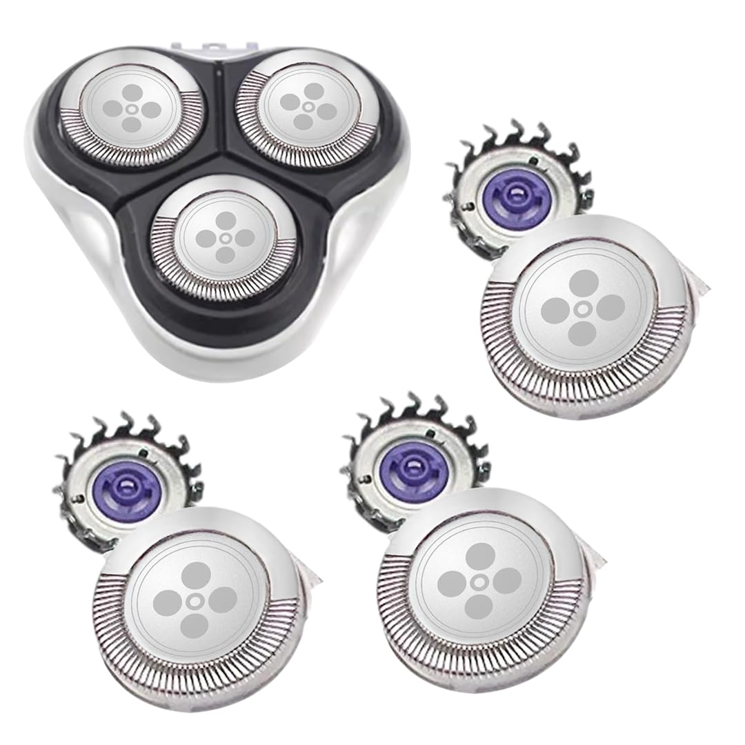 Set of 3 Replacement Heads for Replacing Philips Norelco HQ6 Quadra Action Shavers