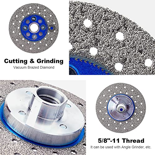 4" Tile Grinding Blade Porcelain Tile Saw Blade with Arbor 5/8"-11 for Cutting and Grinding Granite Marble Tiles
