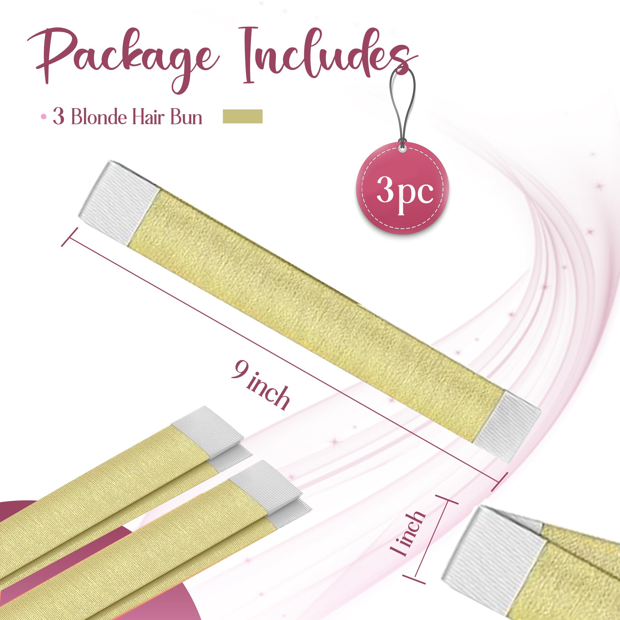 Women's Hair Bun Maker Tool - French Twist Fold Wrap Snap Hair Accessories by Andlane (3 Blonde)