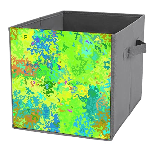 Abstract Colorful Camouflage Large Cubes Storage Bins Collapsible Canvas Storage Box Closet Organizers for Shelves