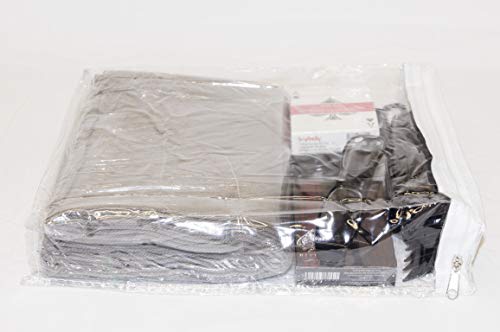 Clear Vinyl Zippered Storage Bags 9 x 11 x 2 Inch with Display Pocket 10-Pack