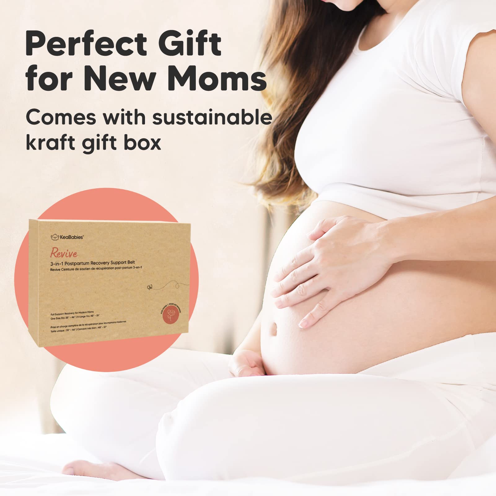 3 in 1 Postpartum Belly Support Recovery Wrap β Postpartum Belly Band, After Birth Brace, Slimming Girdles, Body Shaper Waist Shapewear, Post Surgery Pregnancy Belly Support Band (Classic Ivory, XL)