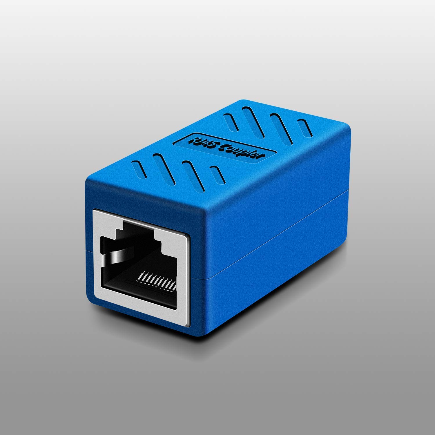RJ45 Coupler, Cat6 RJ45 Coupler Ethernet Extension, Network Connectors for Cat7/Cat6/Cat5e/Cat5 Ethernet Cable - Network Cable Coupler Female to Female (Blue-5 Pack)