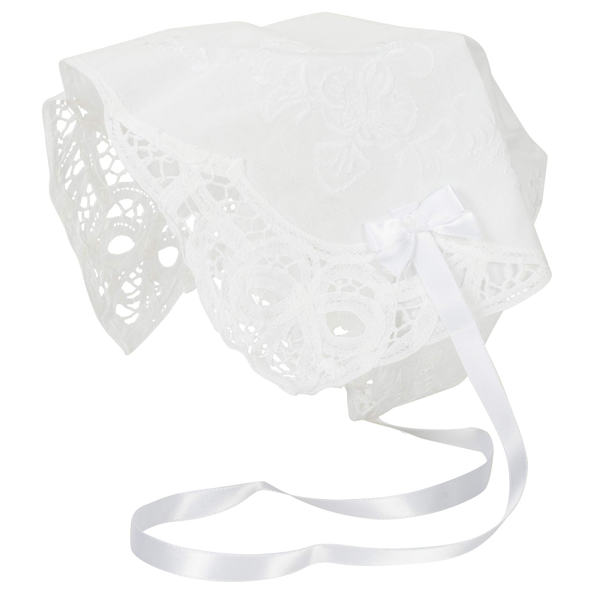 Battenburg Baby Linen Keepsake Bonnet - Made in USA