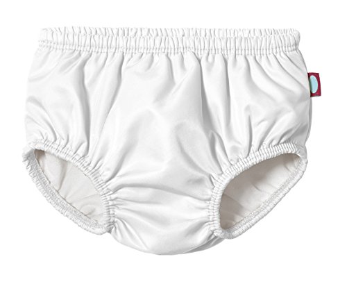 Made in USA Baby Girls and Boys Swim Diaper Cover Reusable Leakproof for Swimming Pool Lessons Beach, White, 18-24 Months