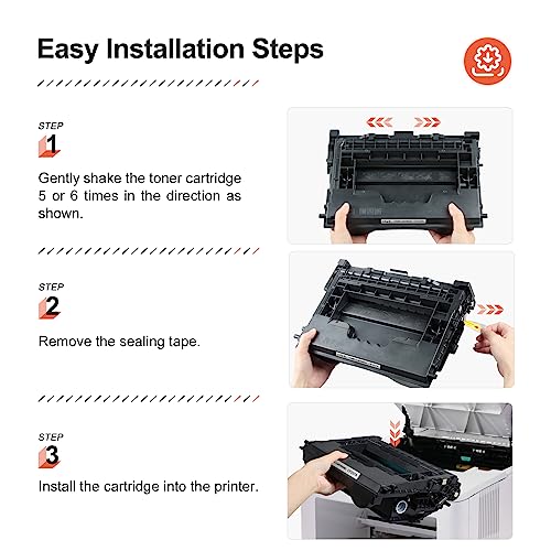 CF237A V4INK Compatible Toner Cartridge Replacement for HP 37A CF237A Toner Black for HP M607 M608 M609 M607n M607dn M608n M608dn M608x M609dn M631h M631dn M632h M632fht M632z M633fh Printer, 1 Pack