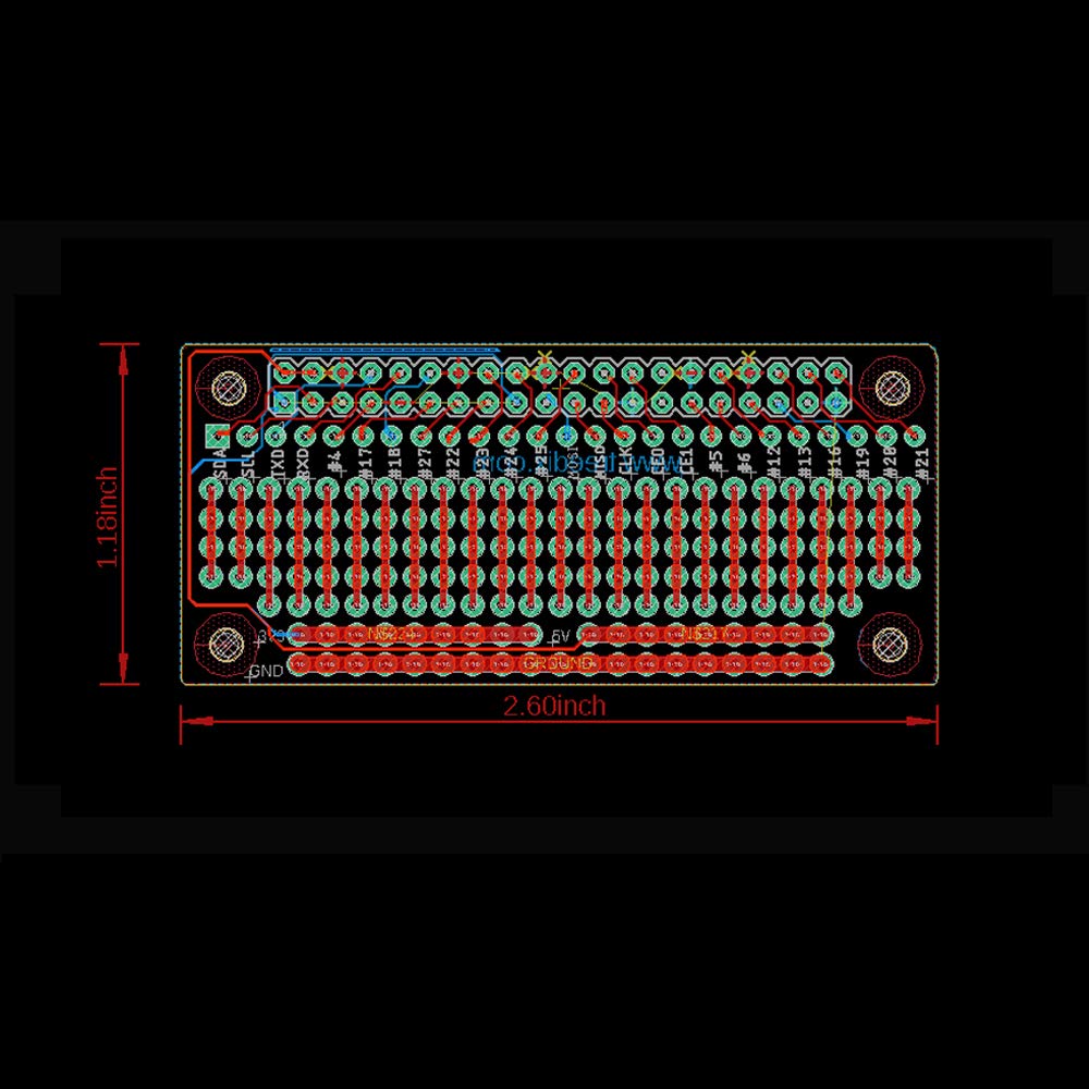 Treedix Compatible with Raspberry Pi Zero 2pcs GPIO Protoboard Breadboard HAT with Female Pin Connector PCB Prototyping Board (unwelding)