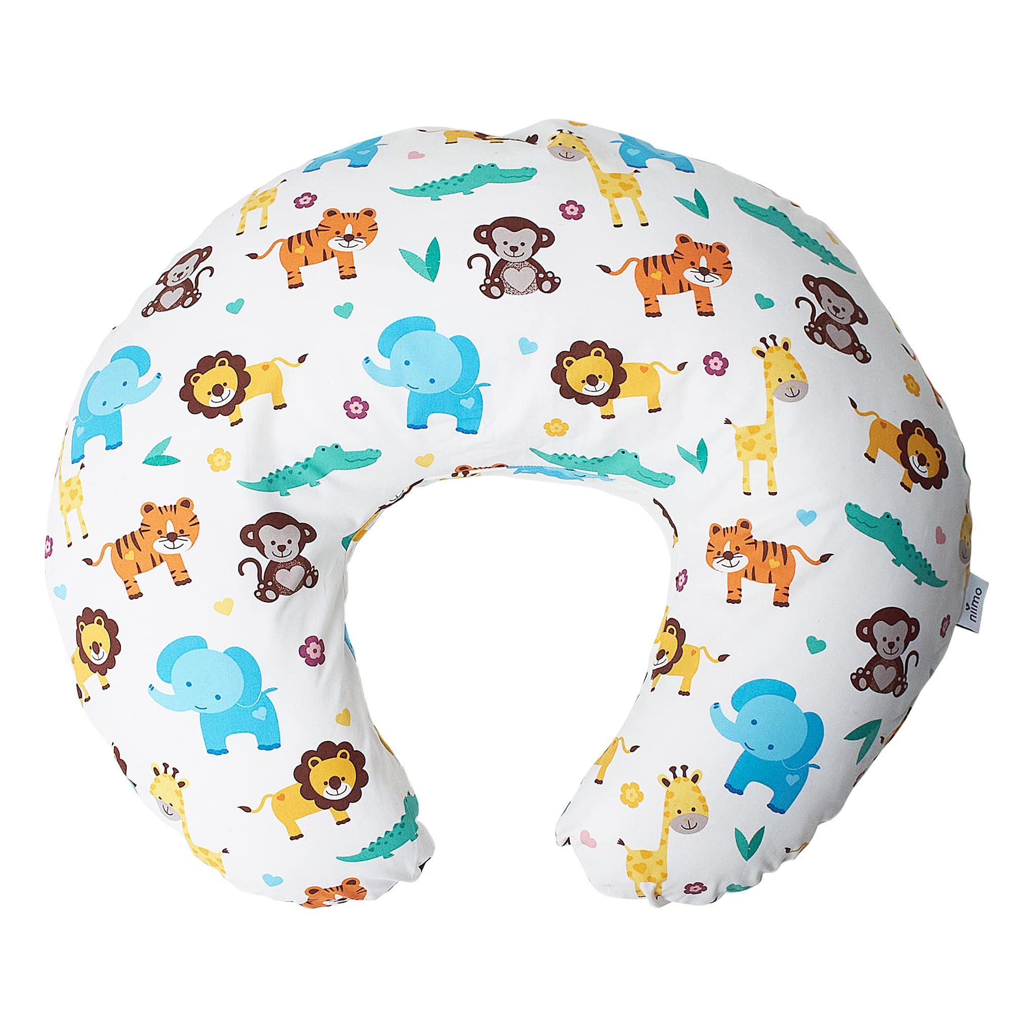 Niimo Nursing Pillow - 100% Cotton Breastfeeding Pillow Cover, Ergonomic Nursing Pillows for Breastfeeding, Machine-Washable Baby Pillow, Breastfeeding Pillows & Breastfeeding Essentials