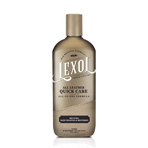 Lexol All Leather Care Fast Acting All-in-One Formula, Use on Furniture, Car Interior, Shoes, Handbags, 16.9 Oz