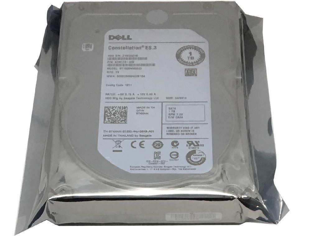 DELL/Seagate ST1000NM0033 1TB 7200RPM 128MB Cache SATA 6Gb/s 3.5-inch Internal Hard Drive OEM - w/1 Year Warranty (Renewed)