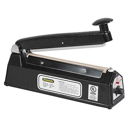 Aviditi Powerseal 8" Impulse Manual Heat Sealing Bag Machine for Closing Plastic Poly Bags and Tubing (1 Machine)