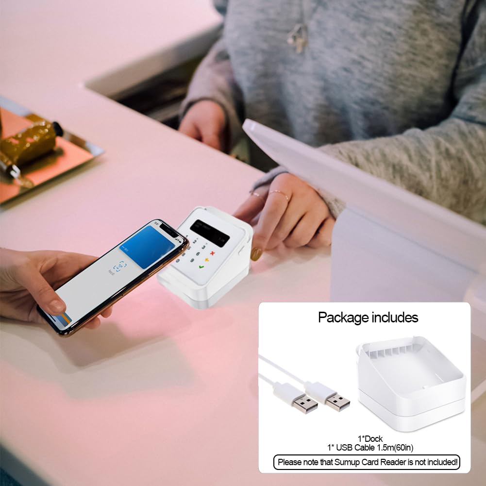 Lyzier Dock for Sumup Plus Cards Reader.White.