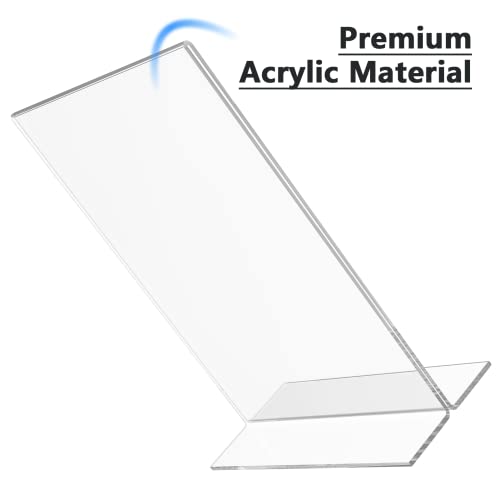 MaxGear 8.5 x 11 Acrylic Sign Holder 6 Pack, Clear Table Paper Display Stand Double Sided Menu Flyer Holder Vertical Picture Frame Plastic Plexi Sign Holders for Office, Store, Restaurants, Hotels