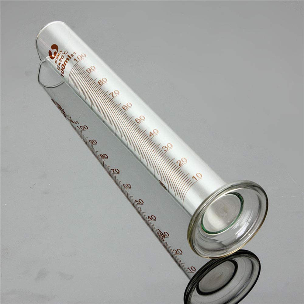 LTKJ 5PCS/Set Glass Measuring Cylinder Chemistry Lab Graduated Measure Tools 5ml/10ml/25ml/50ml/100ml