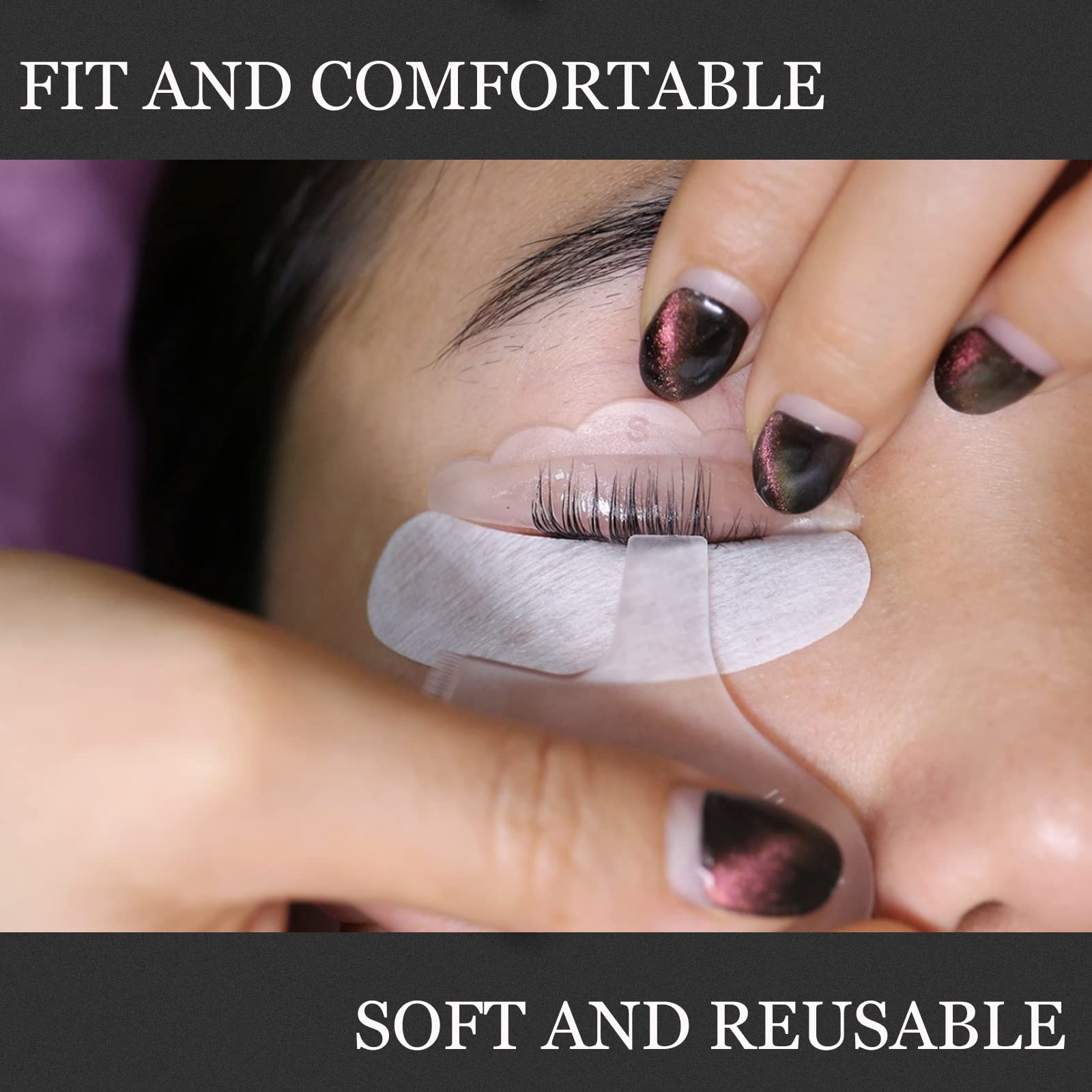 Libeauty Lash Lift Rods, Lash Lift Pads, 6 Pcs SSS Reusable Eyelash Perming Curler Shield Pads, with Premium PU Storage Case for Perfect Lash Lifting