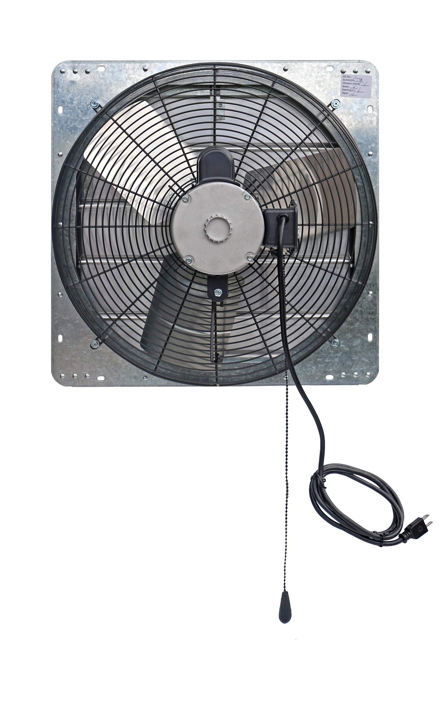 iLiving Wall Mounted Shutter Exhaust Thermostat Control-3 Speeds Vent Fan for Home Attic, Shed, or Garage Ventilation, 3368 CFM, 5000 SQF Coverage Area, 20" - Variable, Silver