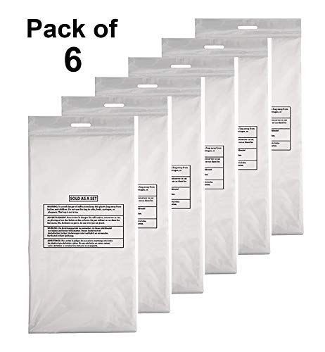 Sonluma 6 Pack 108" X 54" White Premium Disposable Plastic Tablecloth for 8ft Long Rectangle Tables, Waterproof Covers for Indoor or Outdoor Events & Parties
