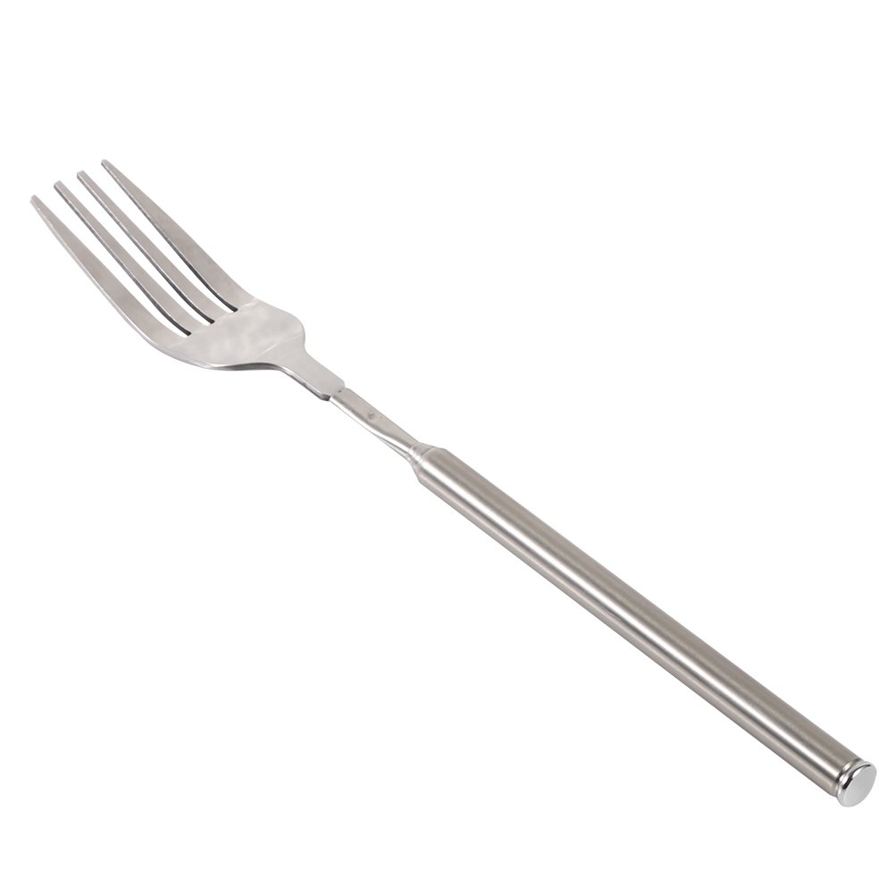 ORULA Telescopic Fork,Extendable Fork,Extending Fork,64cm Long Stainless Steel Retractable Fork Extendable Dinner Fruit Dessert Fork 8.7~25.4in