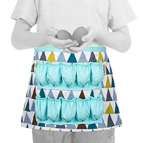 Aurya Kids Egg Apron, Chicken Eggs Collecting Gathering Holder Apron, Hen Duck Goose Eggs Holder Apron for Children