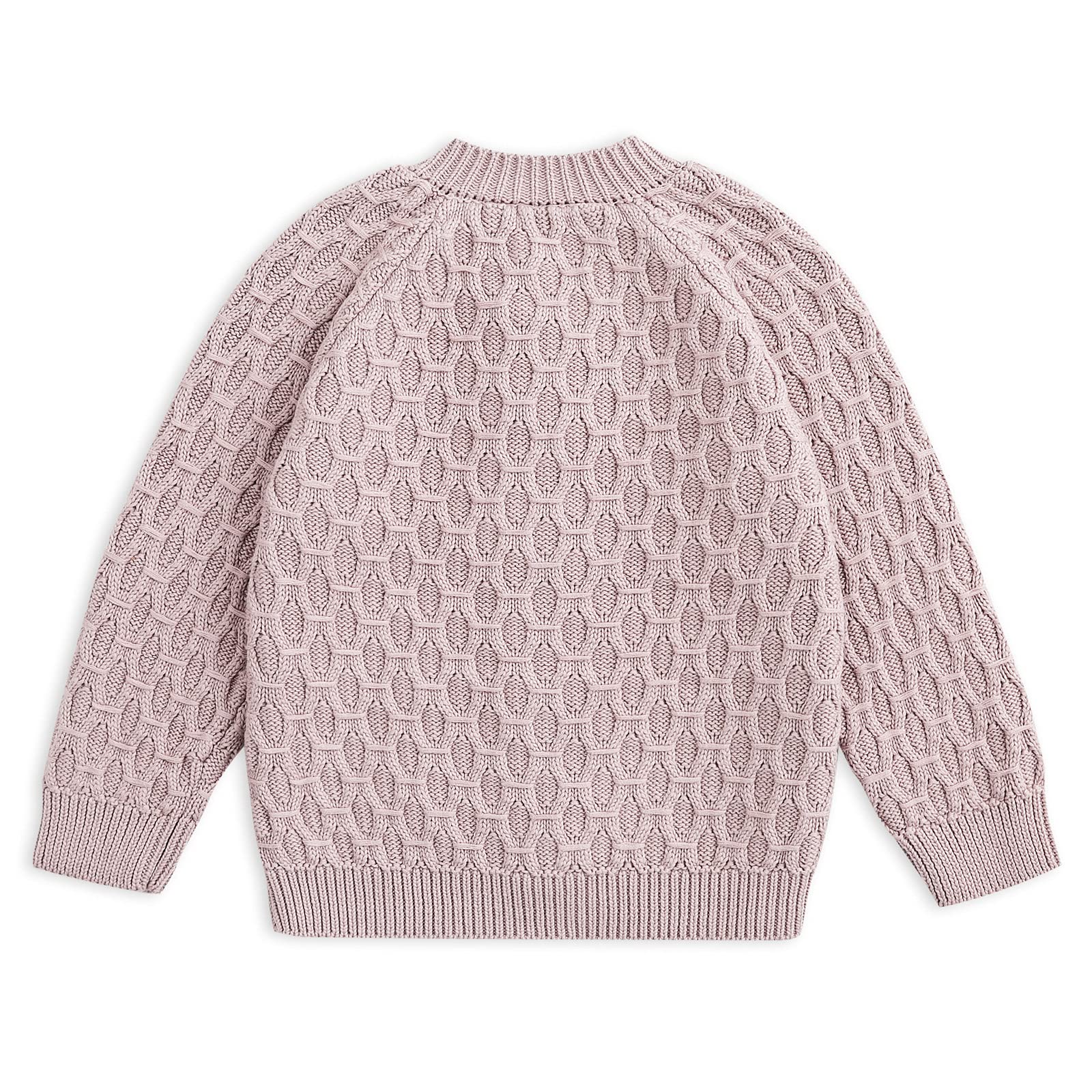 Simplee kids Baby Sweater Cable-Knitted White Baby Unisex Cardigan for Autumn Fall 18-24 Months