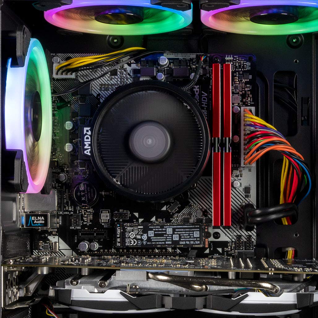 Empowered PC Stratos Micro Gaming Desktop - NVIDIA GeForce RTX 3060, AMD Ryzen 7 5700X, 32GB DDR4 RAM, 512GB NVMe SSD + 2TB HDD, WiFi, Windows 11 Home - Gamer Computer