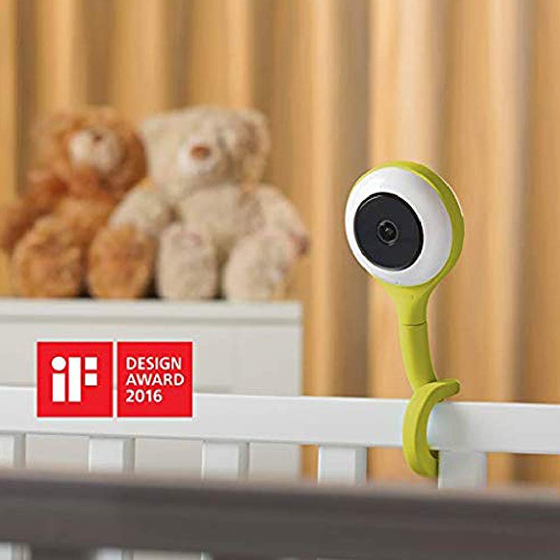 Lollipop Baby Camera with True Crying Detection, Smart Baby Monitor with Camera and Audio with Two Way Talk Back. an Ideal Gift for Baby Shower. Comes with Infrared Night Vision. (Pistachio)