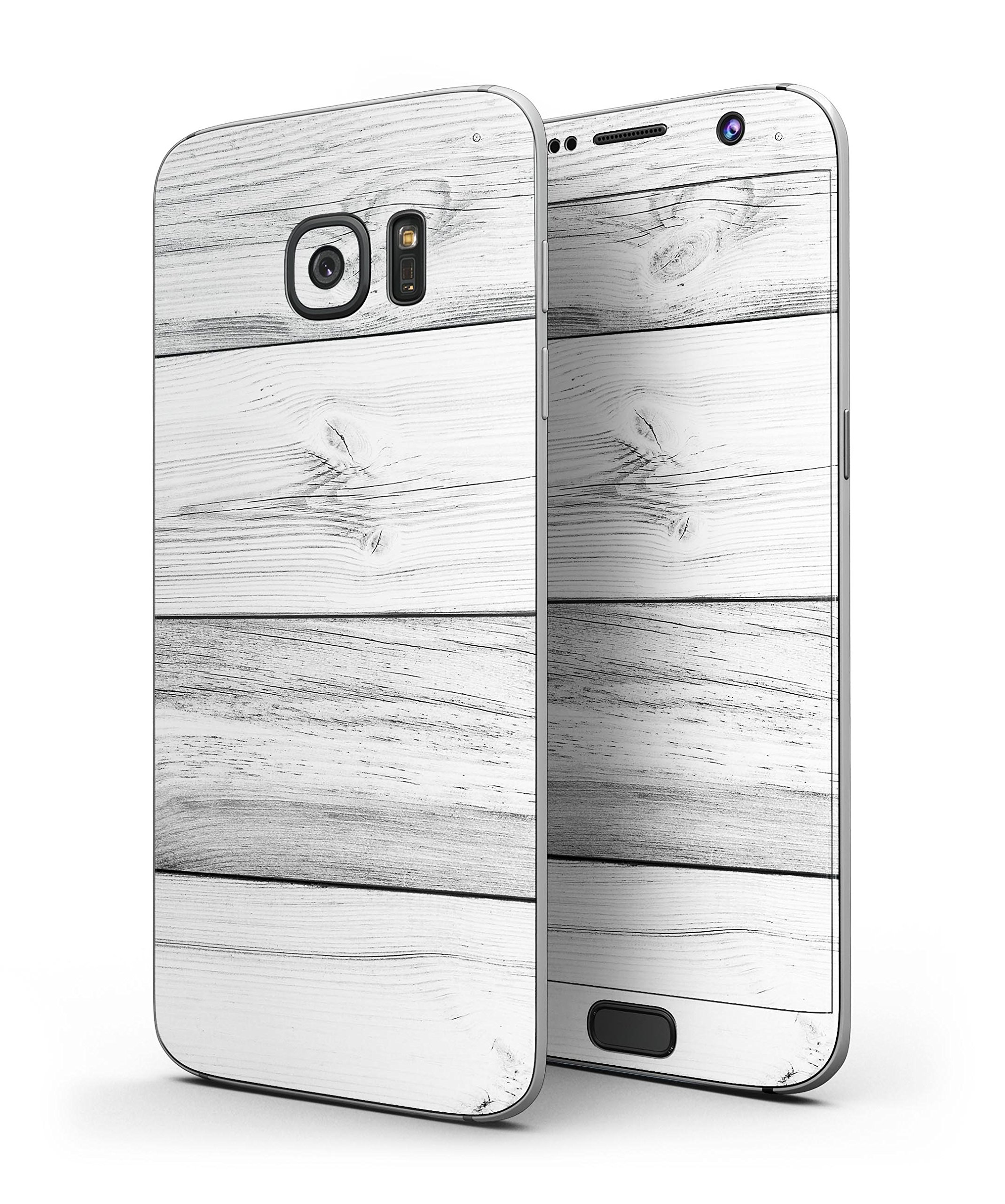 Design Skinz Design Skinz White & Gray Wood Planks Full-Body Wrap Decal Skin-Kit for The Galaxy S9 Plus
