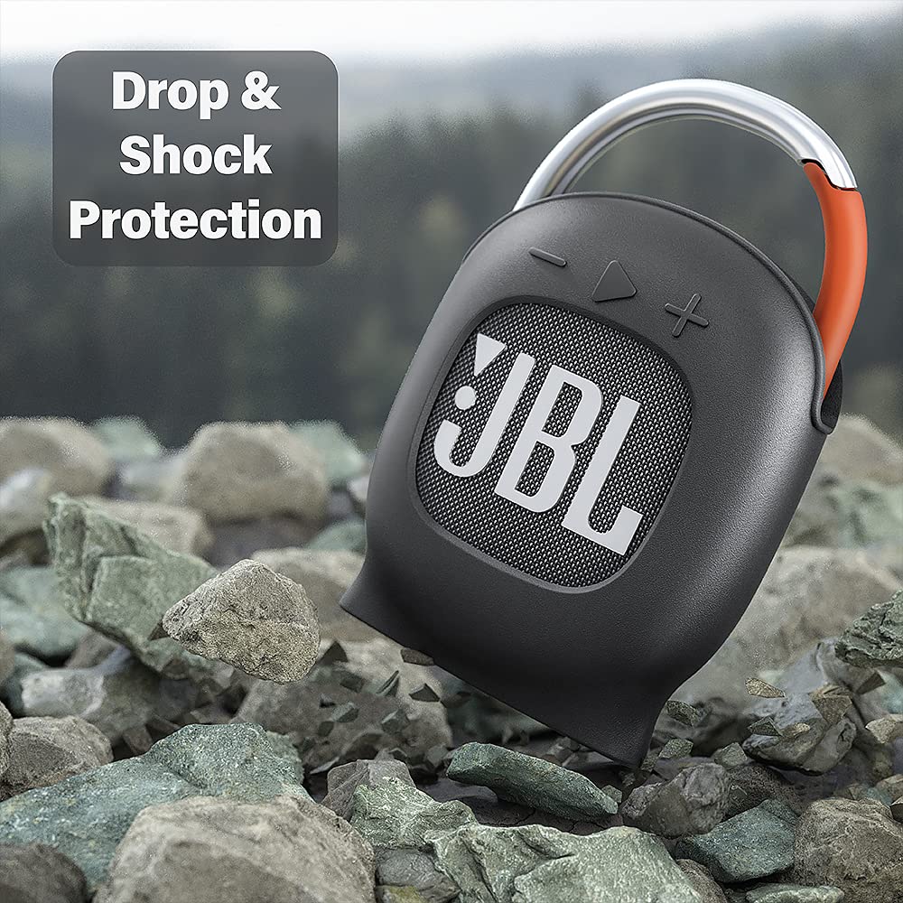 TUSITA Magnetic Silicone Case Compatible with JBL Clip 4