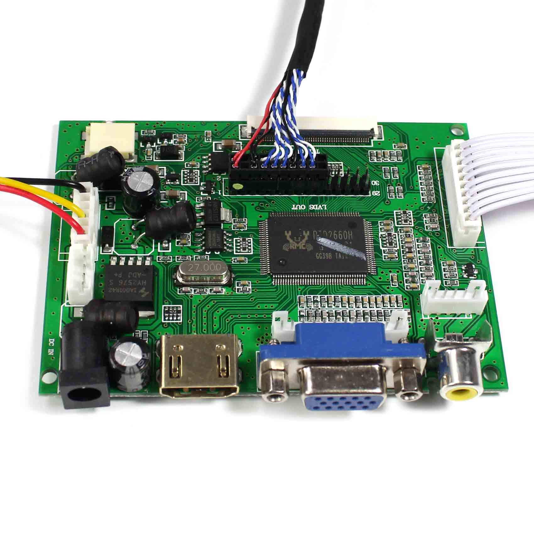 VSDISPLAY 12.3" 12.3 inch 1280X480 LCD Screen LQ123K1LG03 with HD-MI VGA 2AV LCD Controller Board,industrail LCD fit for Machines/DIY displays/Car Monitor Gauge Cluster