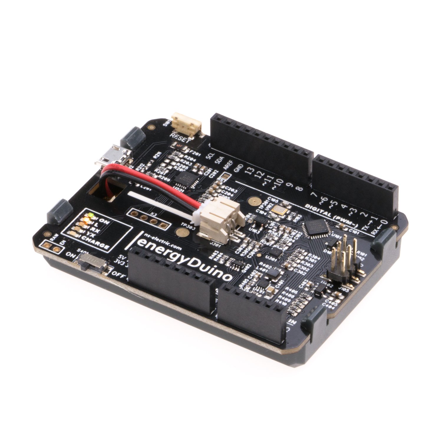 energyDuino β ATmega328P Uno Board with Rechargeable Battery - Compatible with Arduino IDE