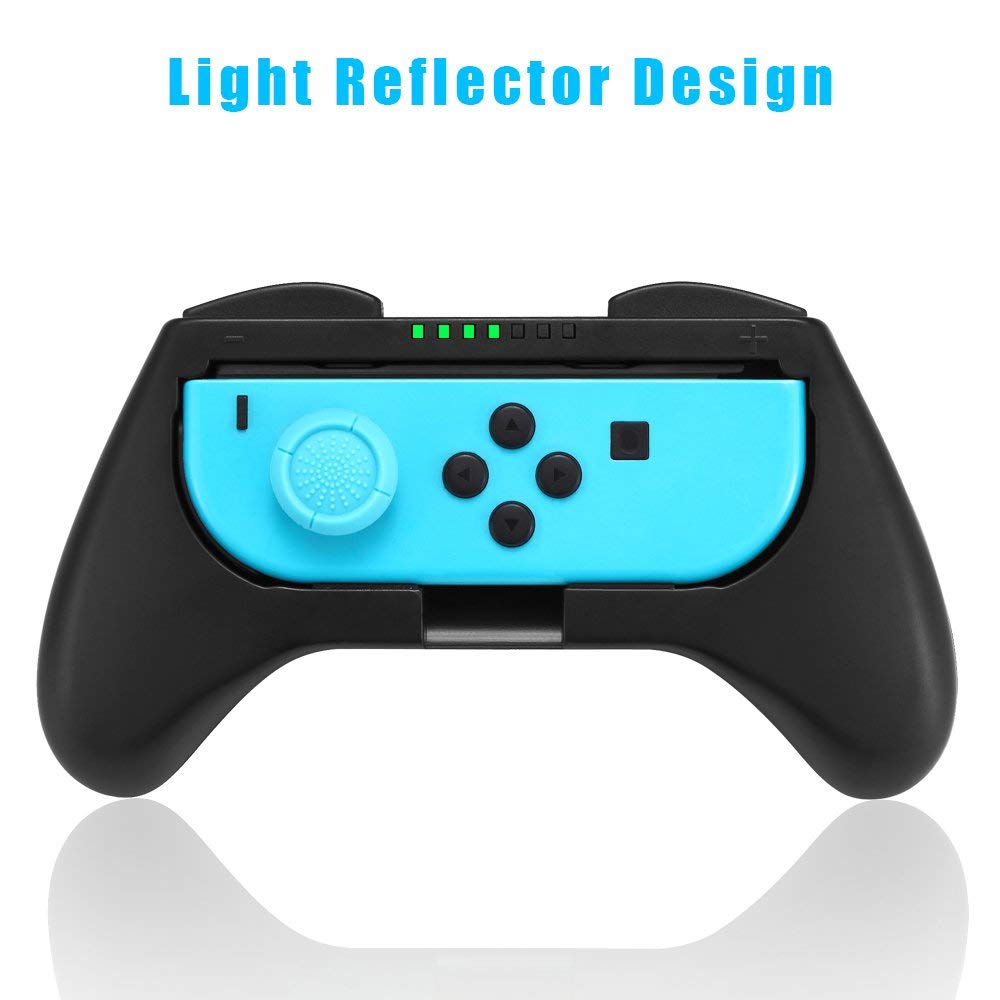 3 Pack Comfort Grips Compatible with Nintendo Switch/Switch OLED Joy-Con, Handle Grips Kit for Switch/Switch OLED Joy-Con Controller with 4 Thumb Grip Caps