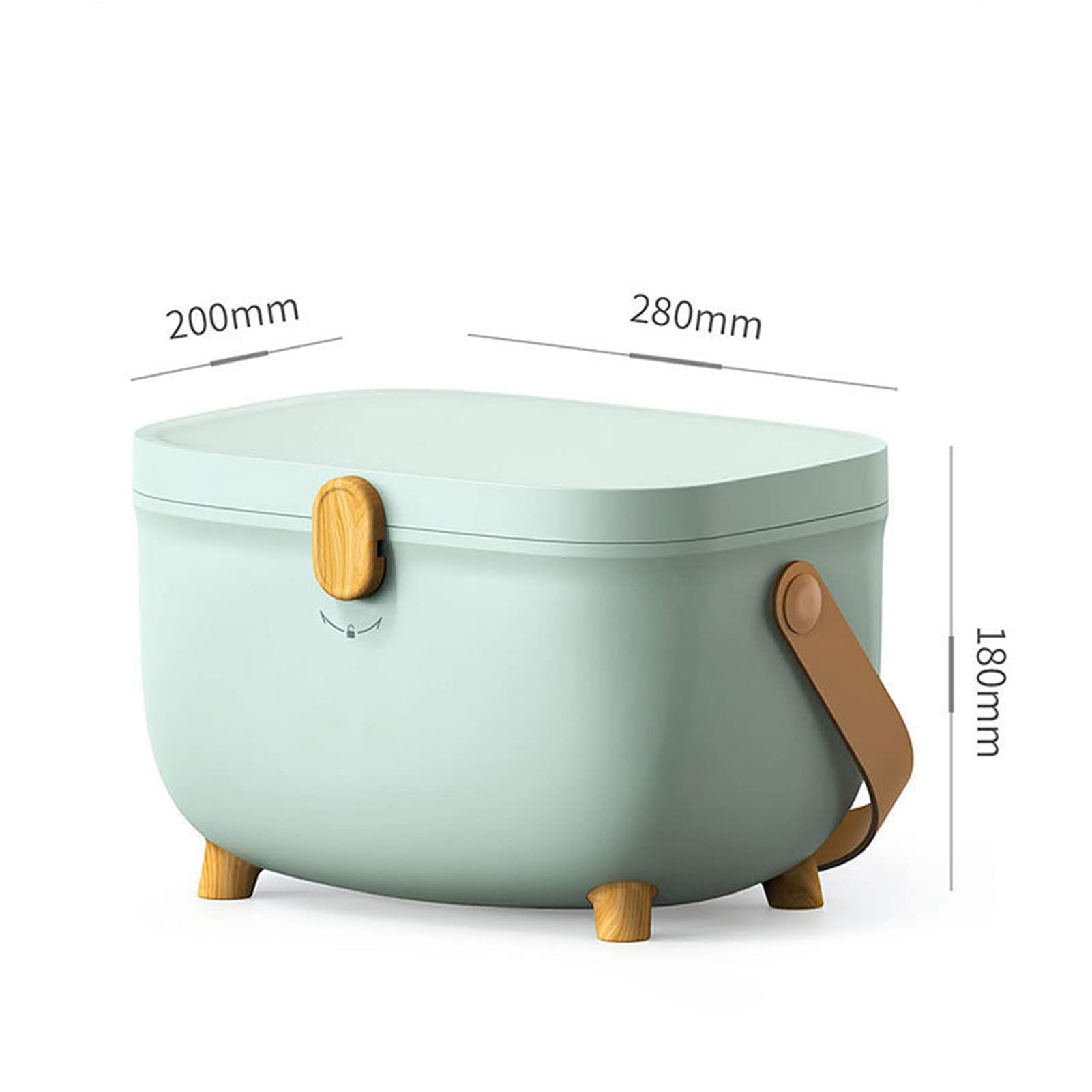 BigKing Oval Medicine Storage Box, Plastic Medicine Storage Box Oval Double Layers Multi Grid Large Capacity Medical Box Organizer for Home Dorm(Light fir Green)