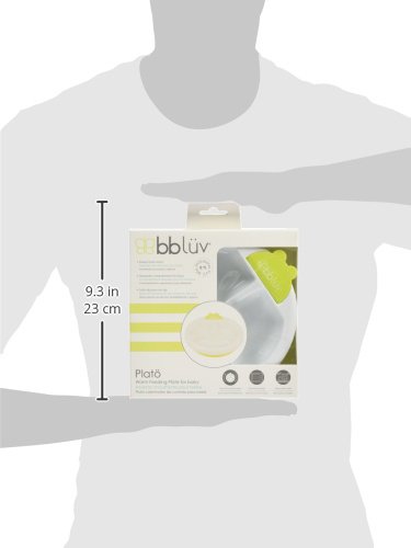 bblüv - Platö - Warming Feeding Plate - 3 Compartments with Suction Base for Baby to Toddler (Lime) - BPA and Phthalate Free