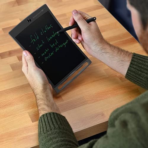 Boogie Board Jot Reusable Writing Tablet- Includes 8.5 in LCD Writing Tablet, Instant Erase, Stylus Pen, Built in Magnets and Kickstand, Gray