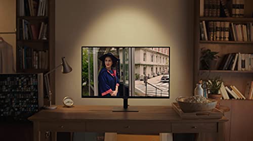 SAMSUNG 32-inch M7 Smart Monitor with Mobile Connectivity, 4K UHD, Remote Access, Office 365 (LS32AM702UNXZA) (Renewed), Black