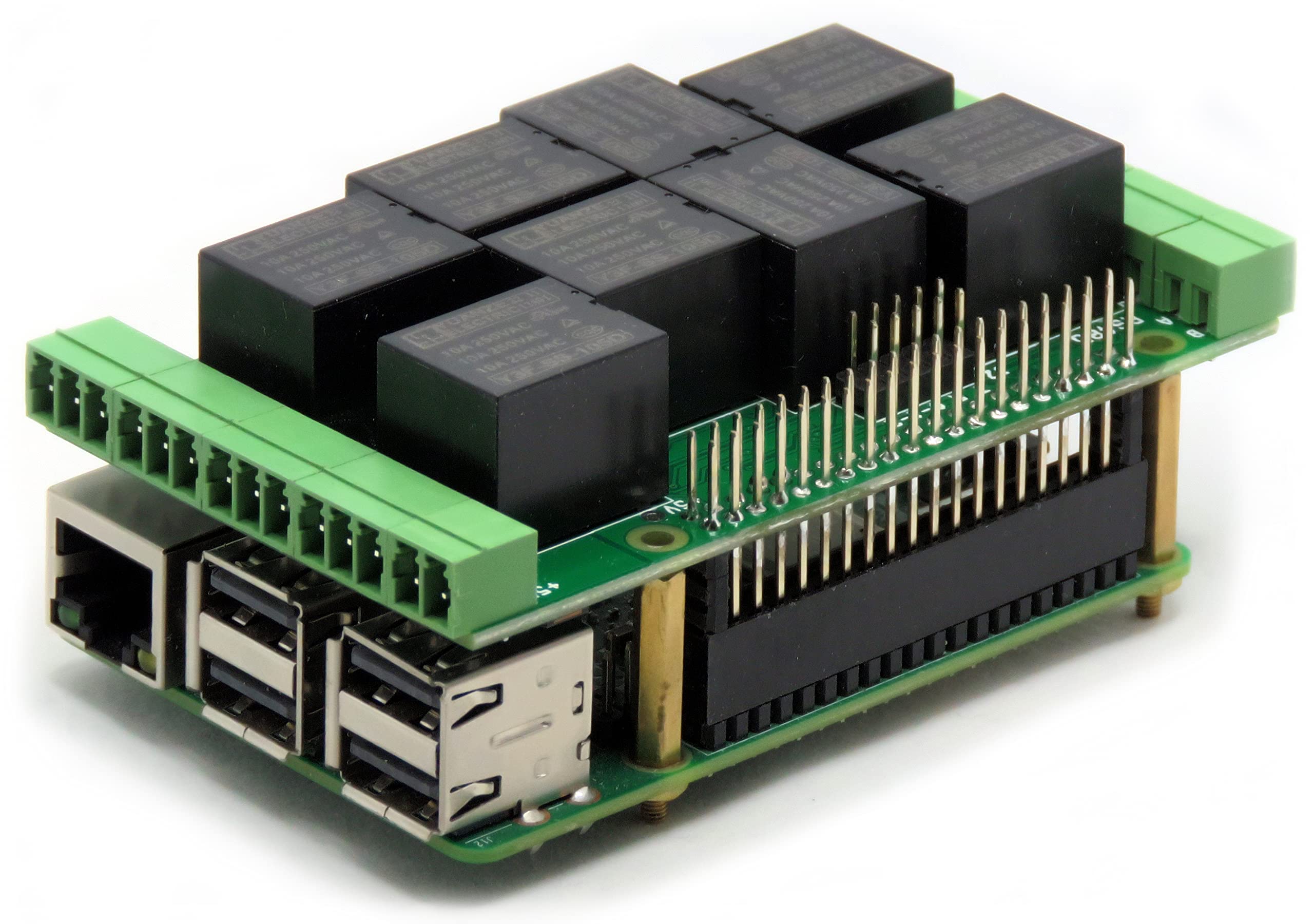 Eight RELAYS 8-Layer Stackable HAT for Raspberry Pi