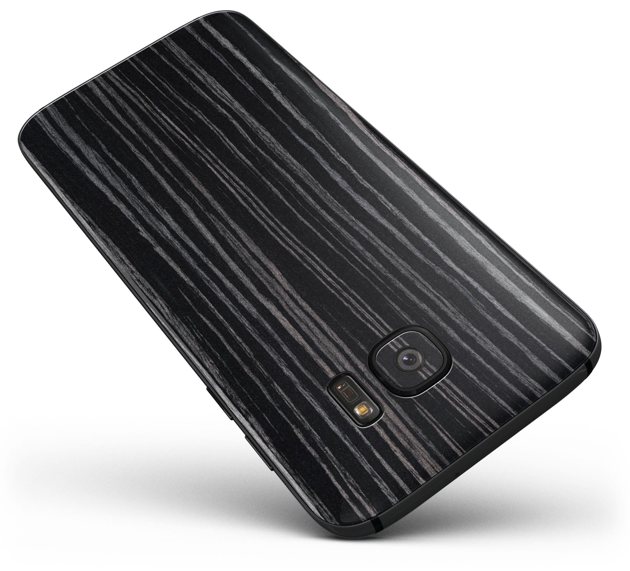 Design Skinz Design Skinz Black Wood Texture Full-Body Wrap Decal Skin-Kit for The Galaxy S9 Plus