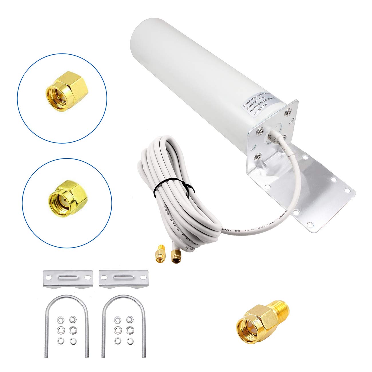 High Gain 10dBi 4G LTE Cellular Antenna for All Series Spypoint Flex-M Link Micro Link EVO/Stealth CAM/Tactacam Reveal X Gen 2.0/3.0, Reveal X PRO/Reolink/SEHMUA Cellular Trail Camera, Eifagur