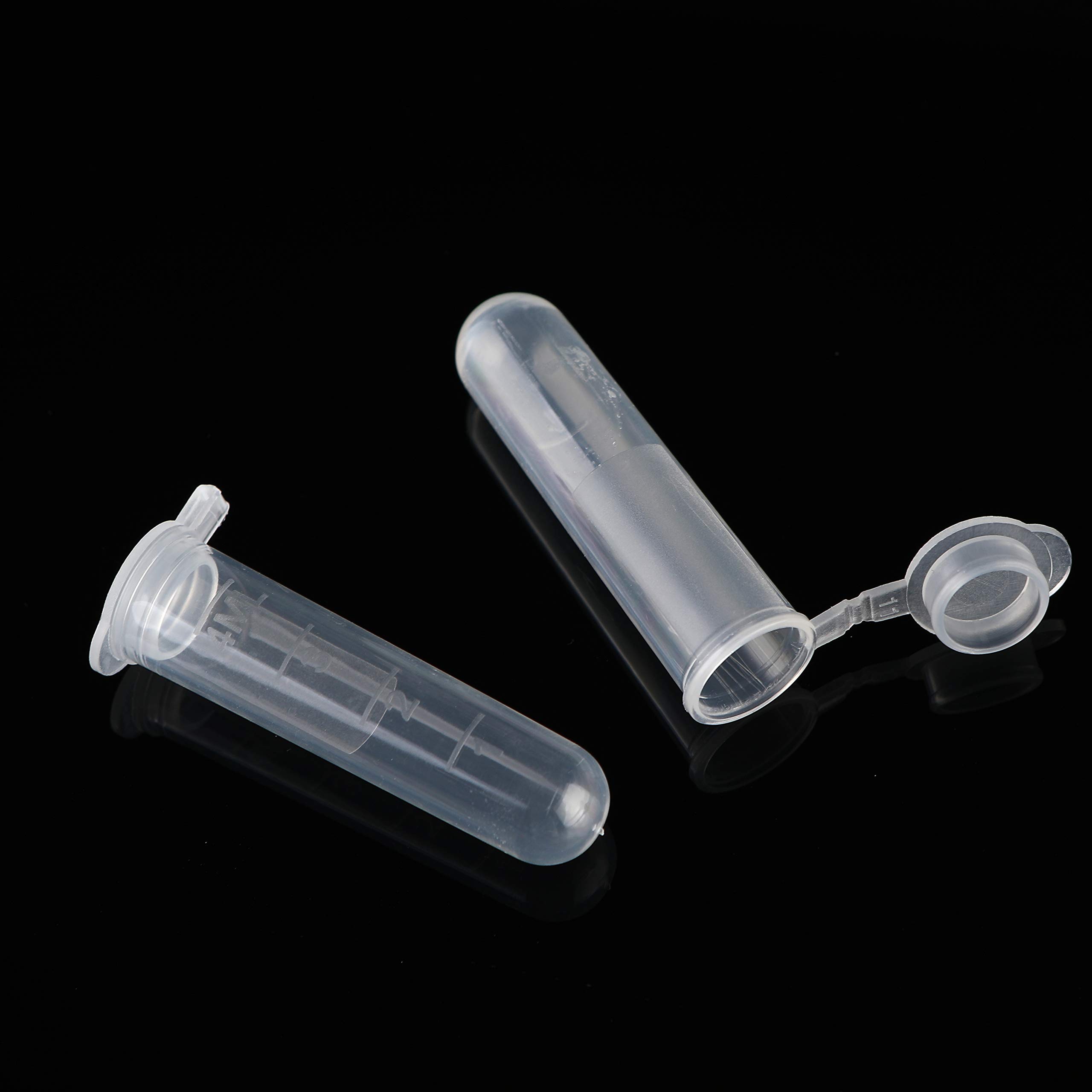 Eowpower 50 Pieces 5 ml Plastic Sample Vial Bottle Tubes for Storage Container Beads Liqui