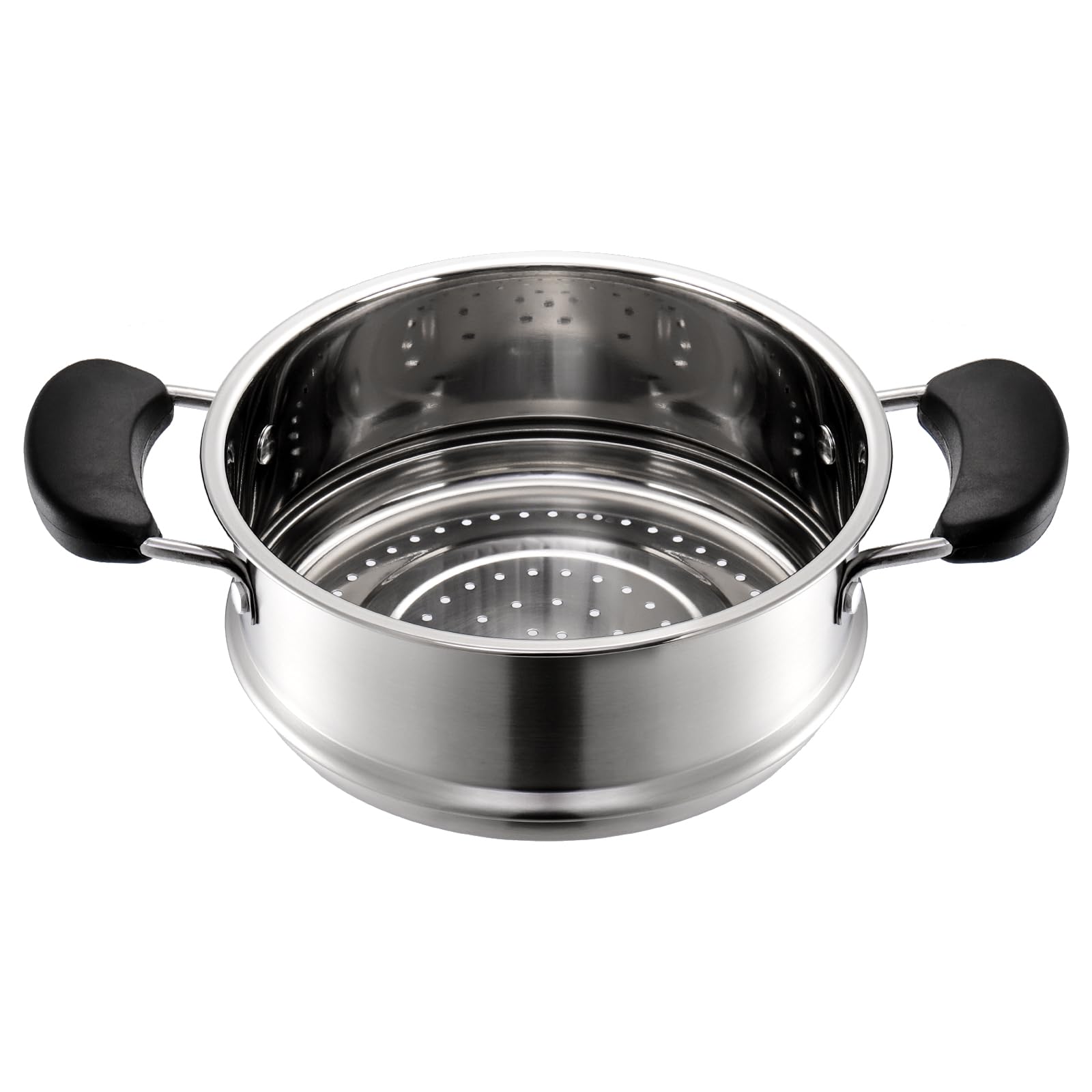 ZENFUN Stainless Steel Steamer Pot with Basket, 1.8 Quart Stock Pot with Glass Lid, Mini Steaming Pot Cookware with Handle, Metal Cooking Steamer for Vegetable, Stews, Pasta, Sauce, Food, Support for