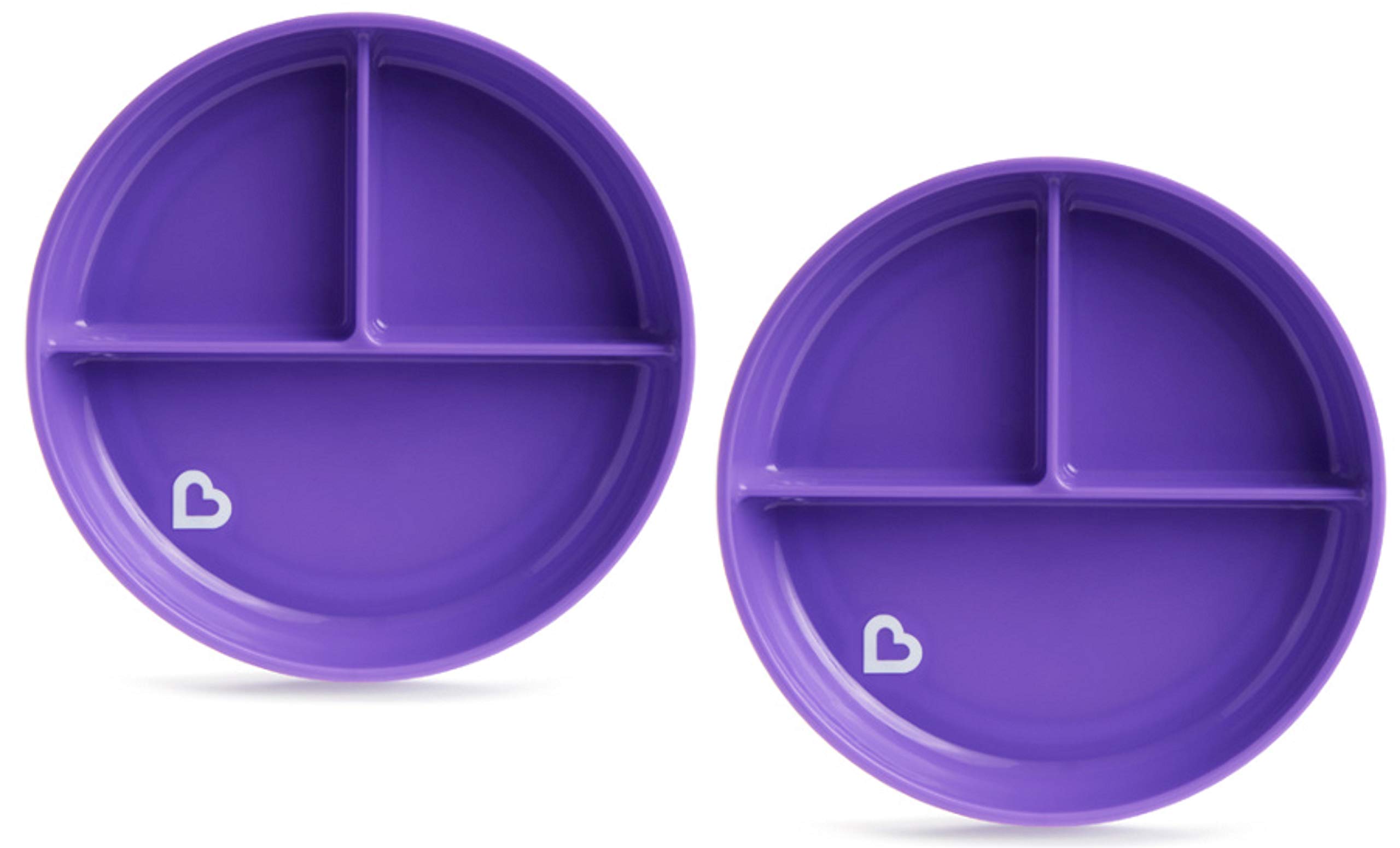 Munchkin Stay Put Divided Suction Plates (Purple/Blue)