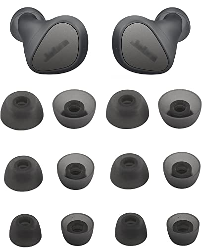 ALXCD Ear Tips Compatible with Jabra Elite 7 Pro Elite 7 Active Earbuds, S/M/L 3 Sizes 6 Pairs Soft Silicone Earbud Tips Eartips, Compatible with Jabra Elite 7 Active Elite 7 Pro, Gray S/M/L