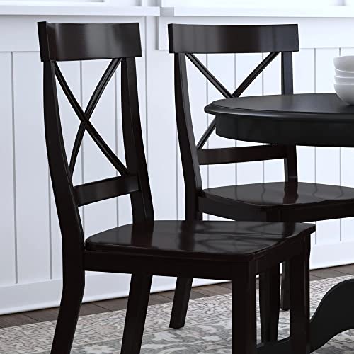 Classic Black 5 Piece 42" Round Dining Set by Home Styles