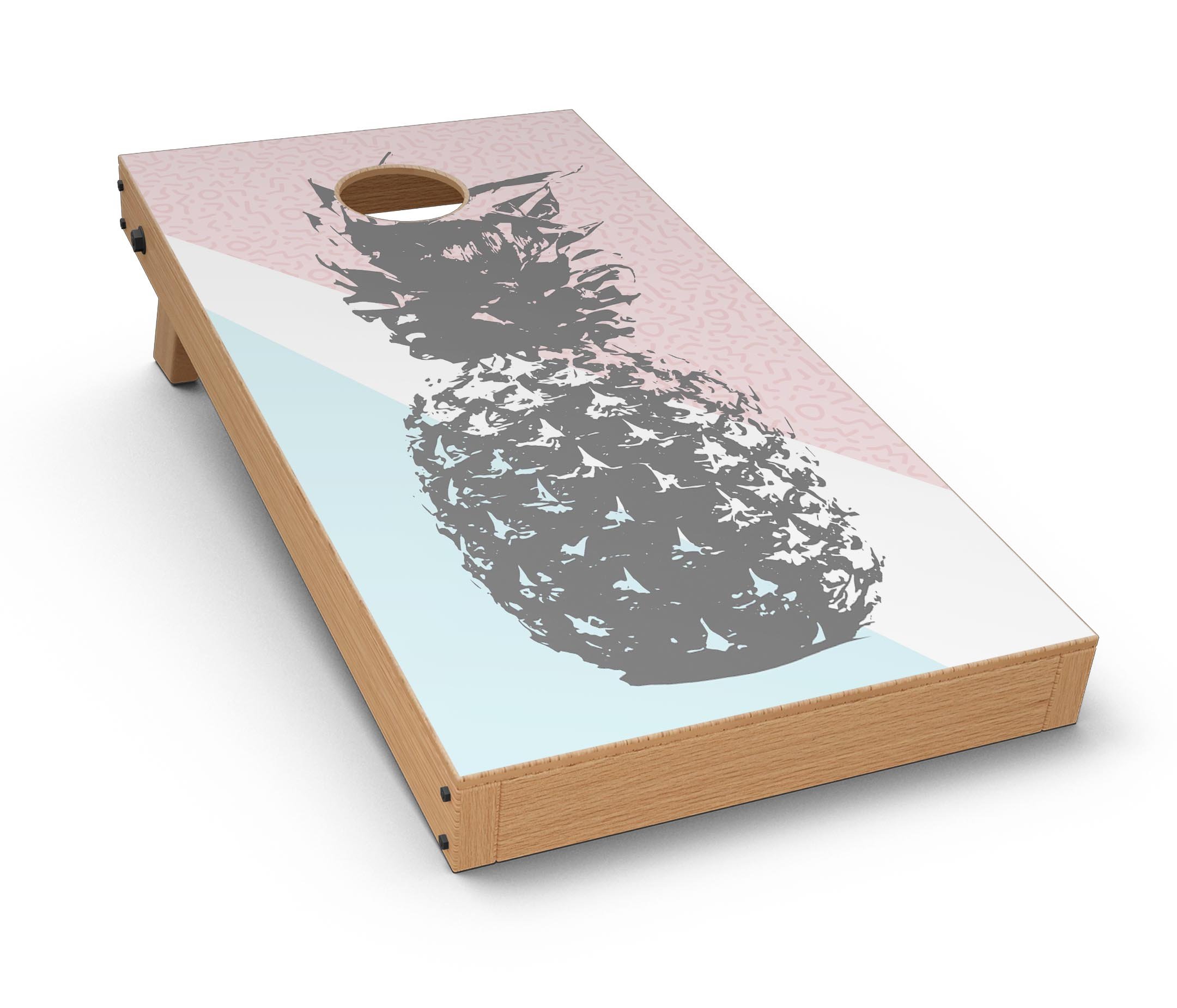 Design Skinz Summer Tropical Skin Set for Cornhole (Skin Only) - Coral Mint Summer Pineapple v1