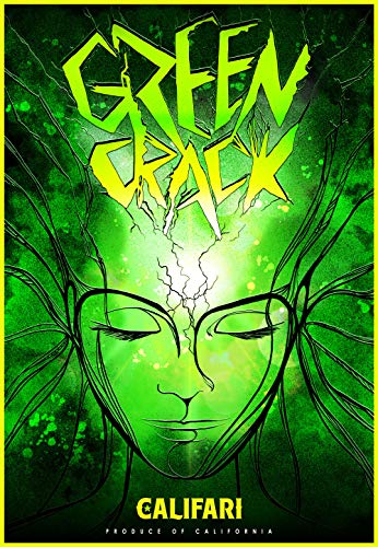 Califari Green Crack - Vivid Strain Art Wall Poster, Decor for a Home, Dorm, Dispensary, Store, or Smoke Shop - 12" X 18" Lithograph Print