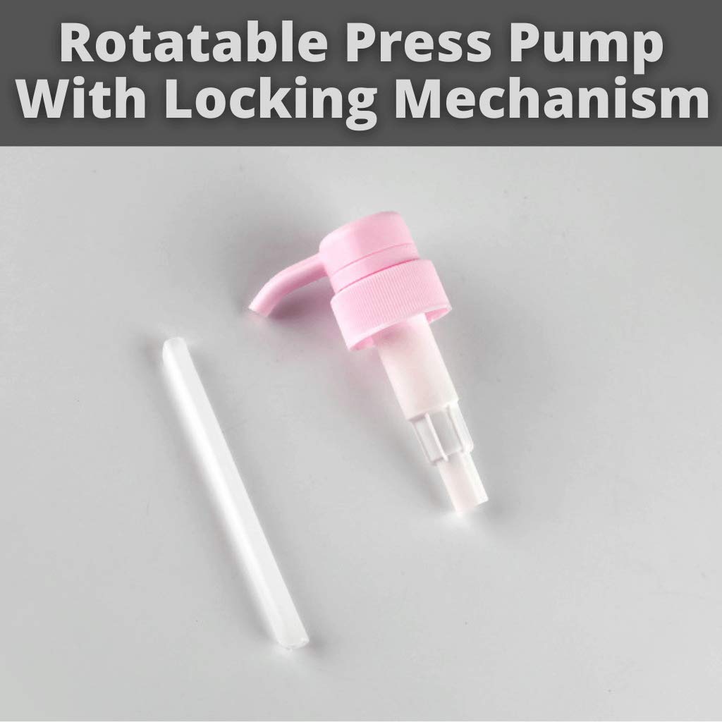 Refillable Pump Bottles 22oz/650ml Plastic Pump Bottles (Pink) - Set of 2 Empty Pump Bottles for Lotions and Creams - Plastic Pump Bottles for Hand Sanitizer, Soap, Shampoo, Conditioner and More